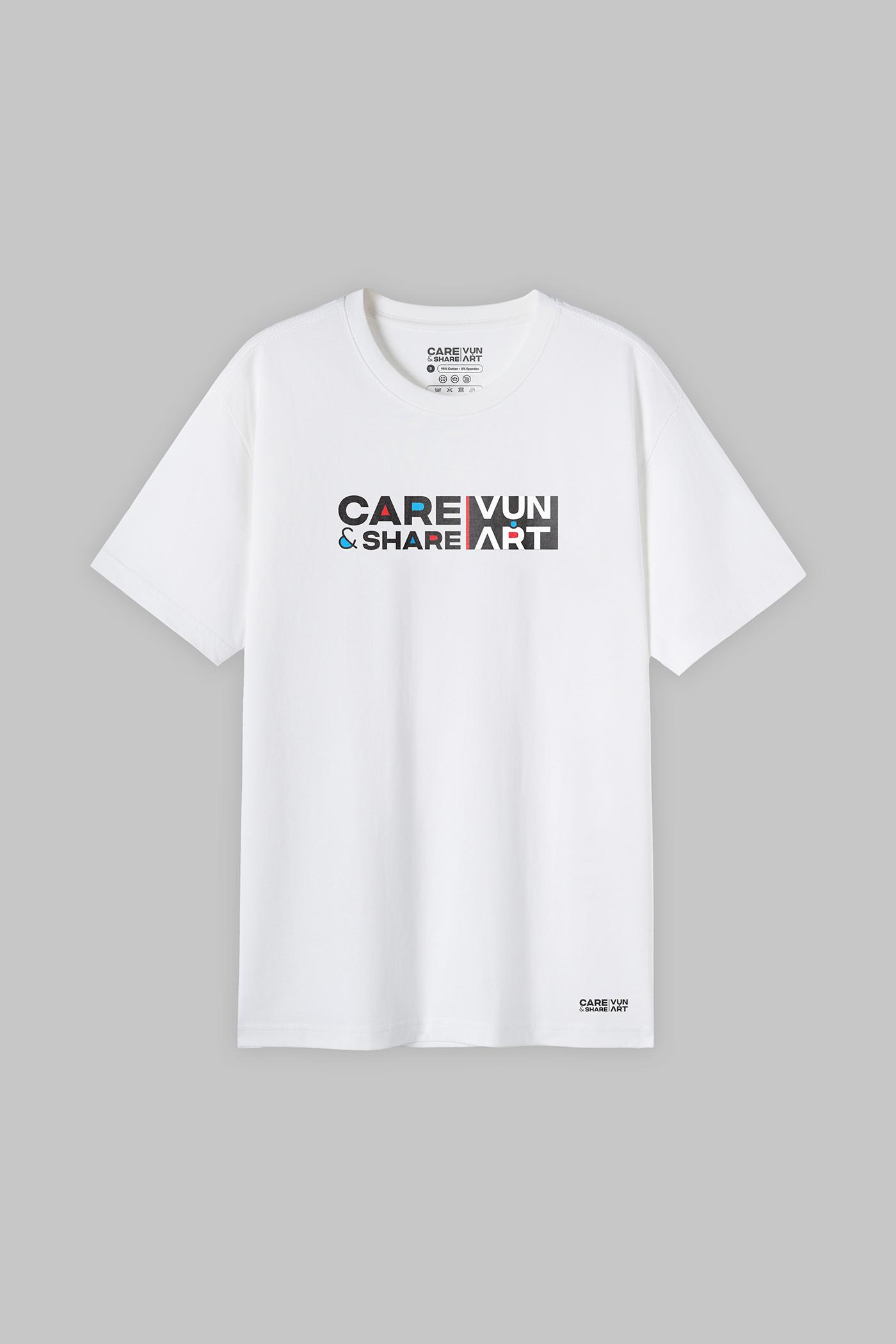 Áo thun Cotton Compact Care & Share Vụn Art Logo Giữa V3 - Coolmate