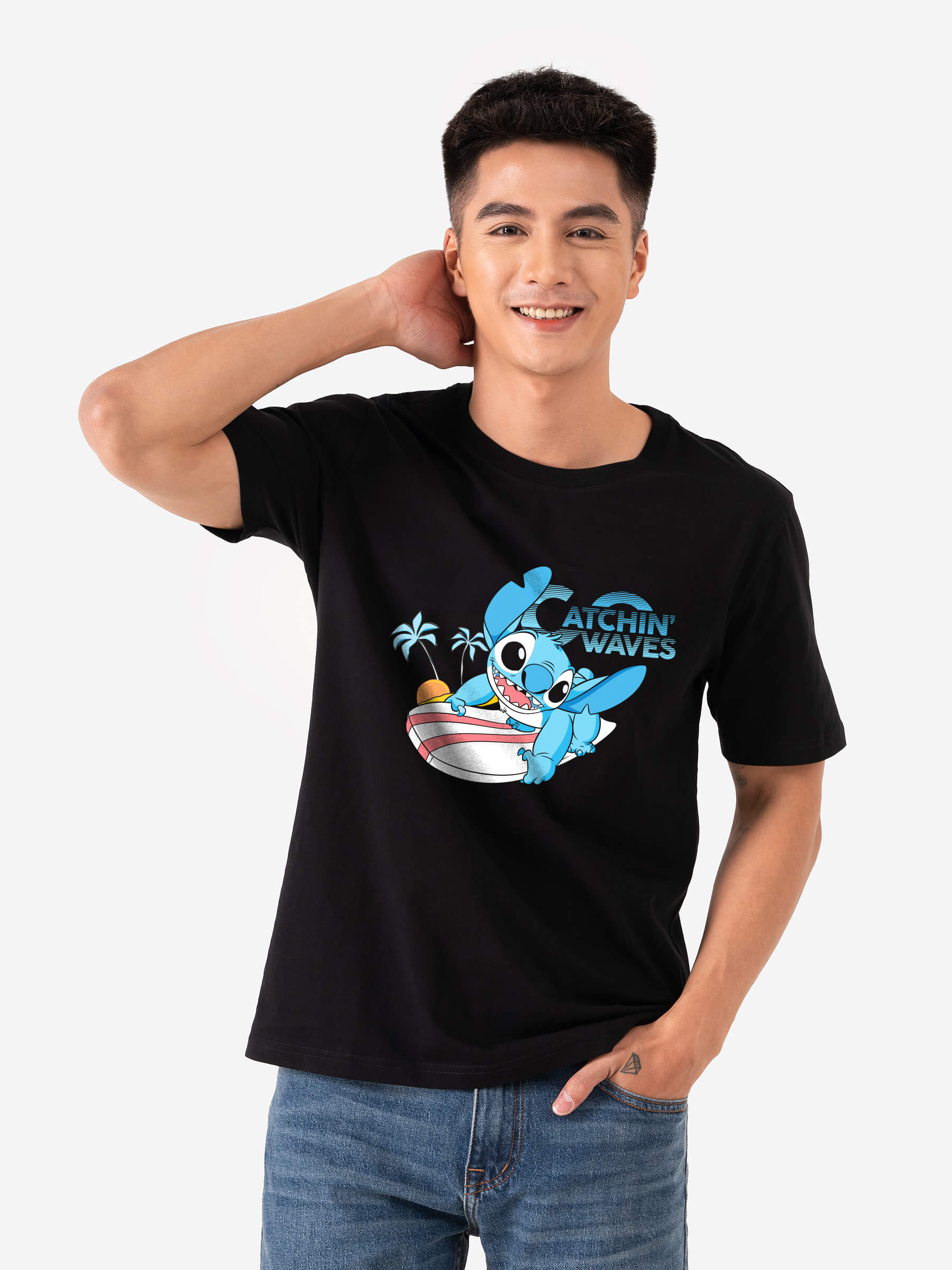 Áo thun Stitch Summer Surfing 100% Cotton Mềm Mại - Coolmate